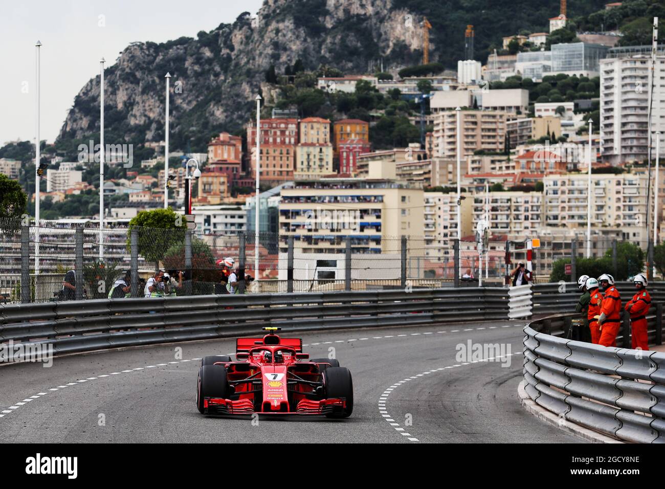 Kimi Raikkonen (FIN) Ferrari SF71H. Monaco Grand Prix, Sunday 27th May 2018. Monte Carlo, Monaco ...
