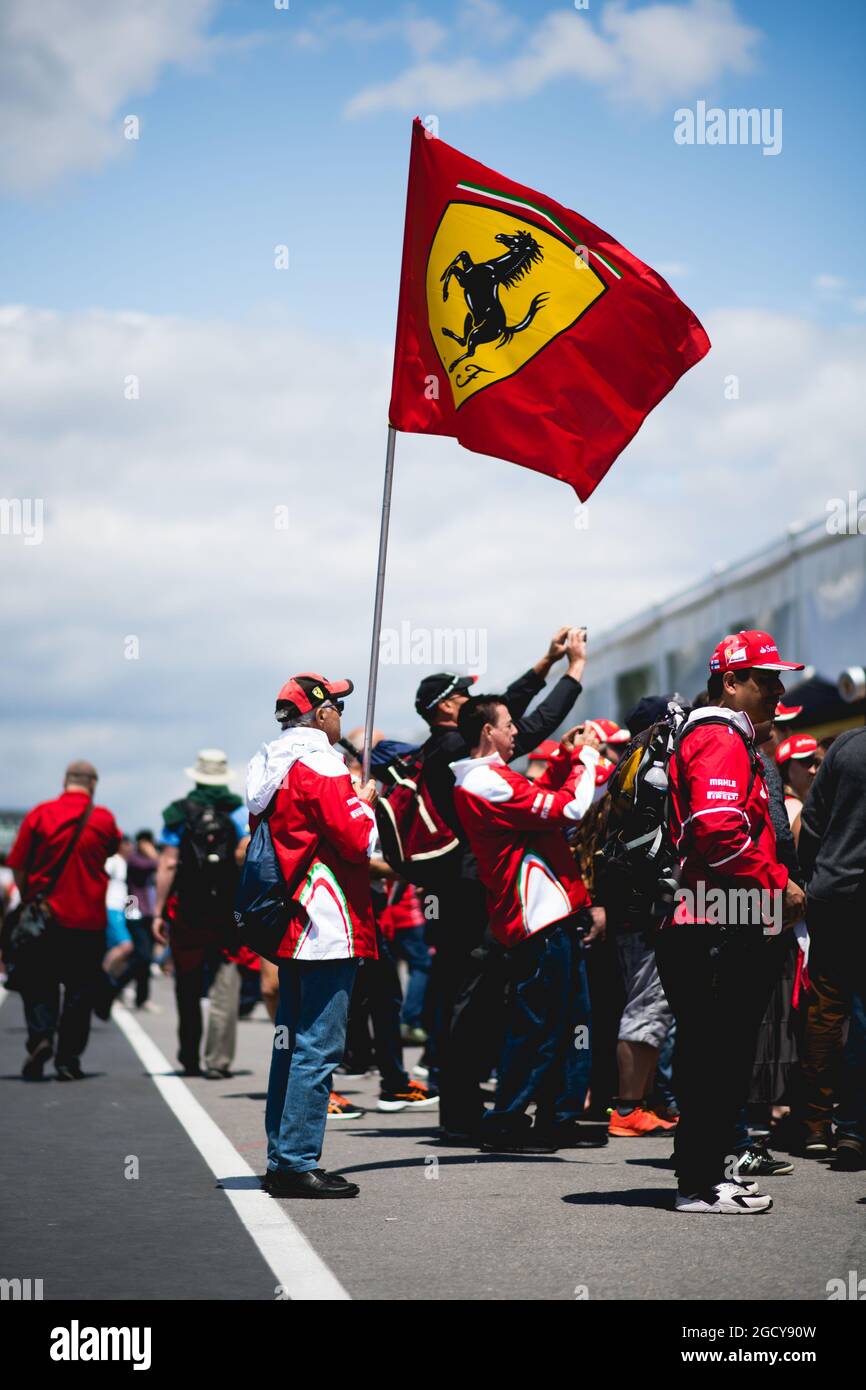 Ferrari fans in the pits. Canadian Grand Prix, Thursday 7th June 2018 ...