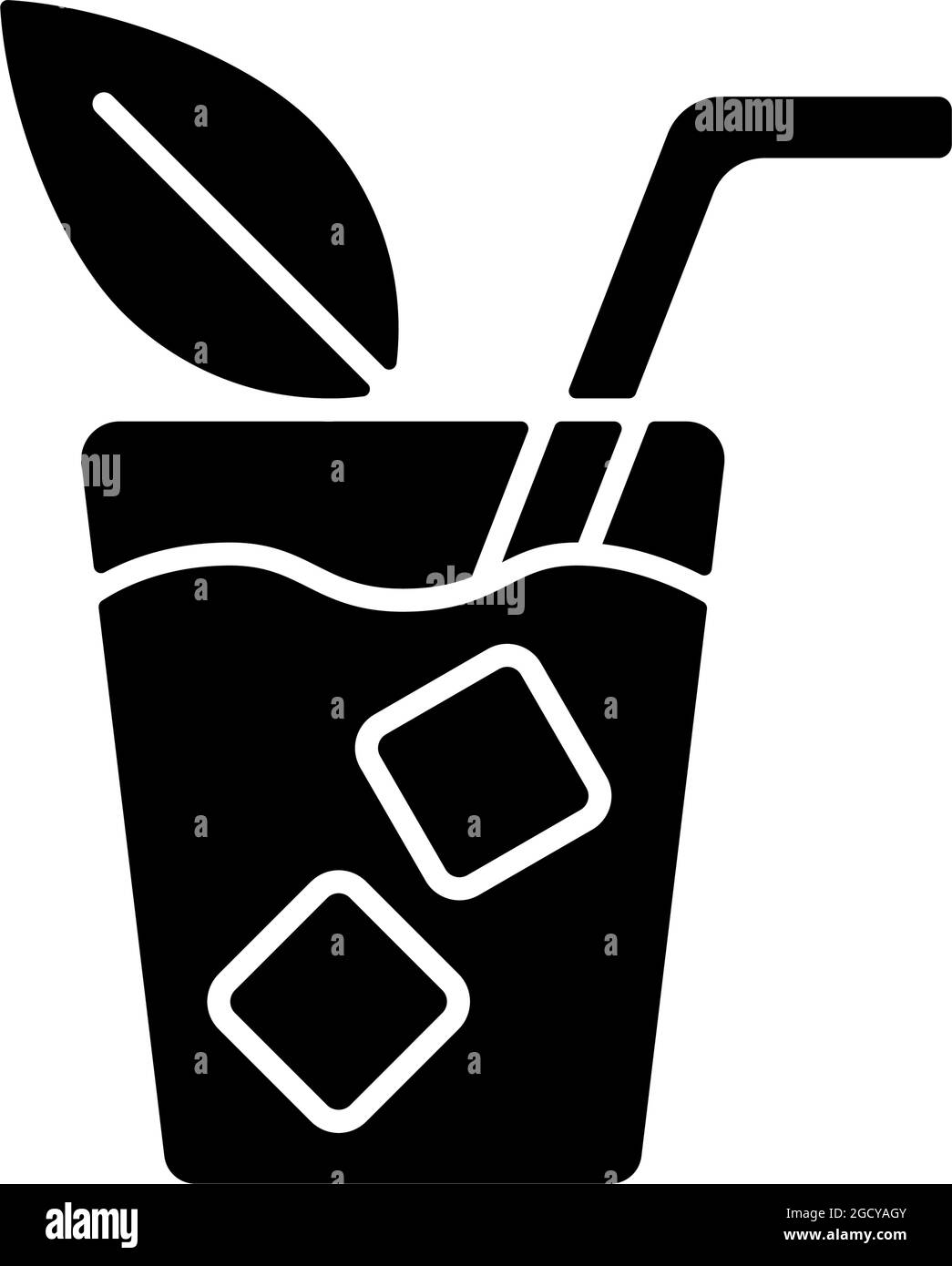 Sweet iced tea straw Stock Vector Images - Alamy