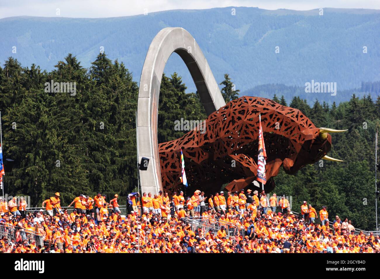 Red bull racing fans in grandstand hi-res stock photography and images ...