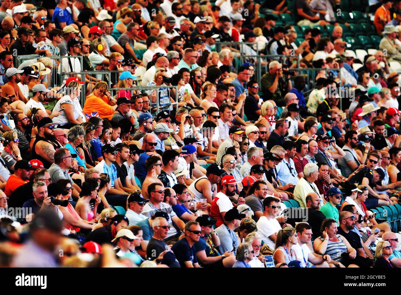 Fans in the grandstand. British Grand Prix, Friday 6th July 2018 ...