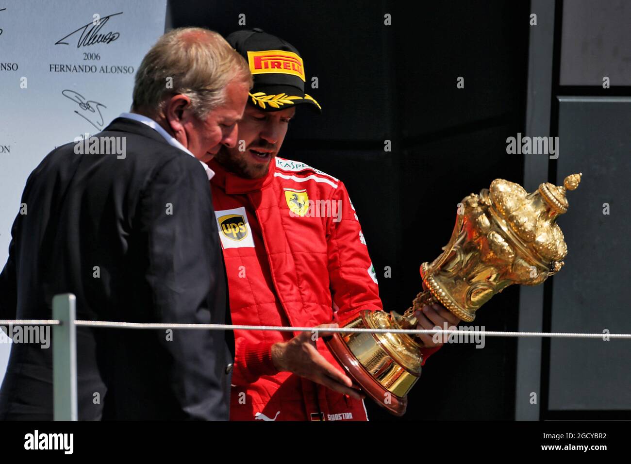 Ferrari on podium martin brundle hi-res stock photography and images ...