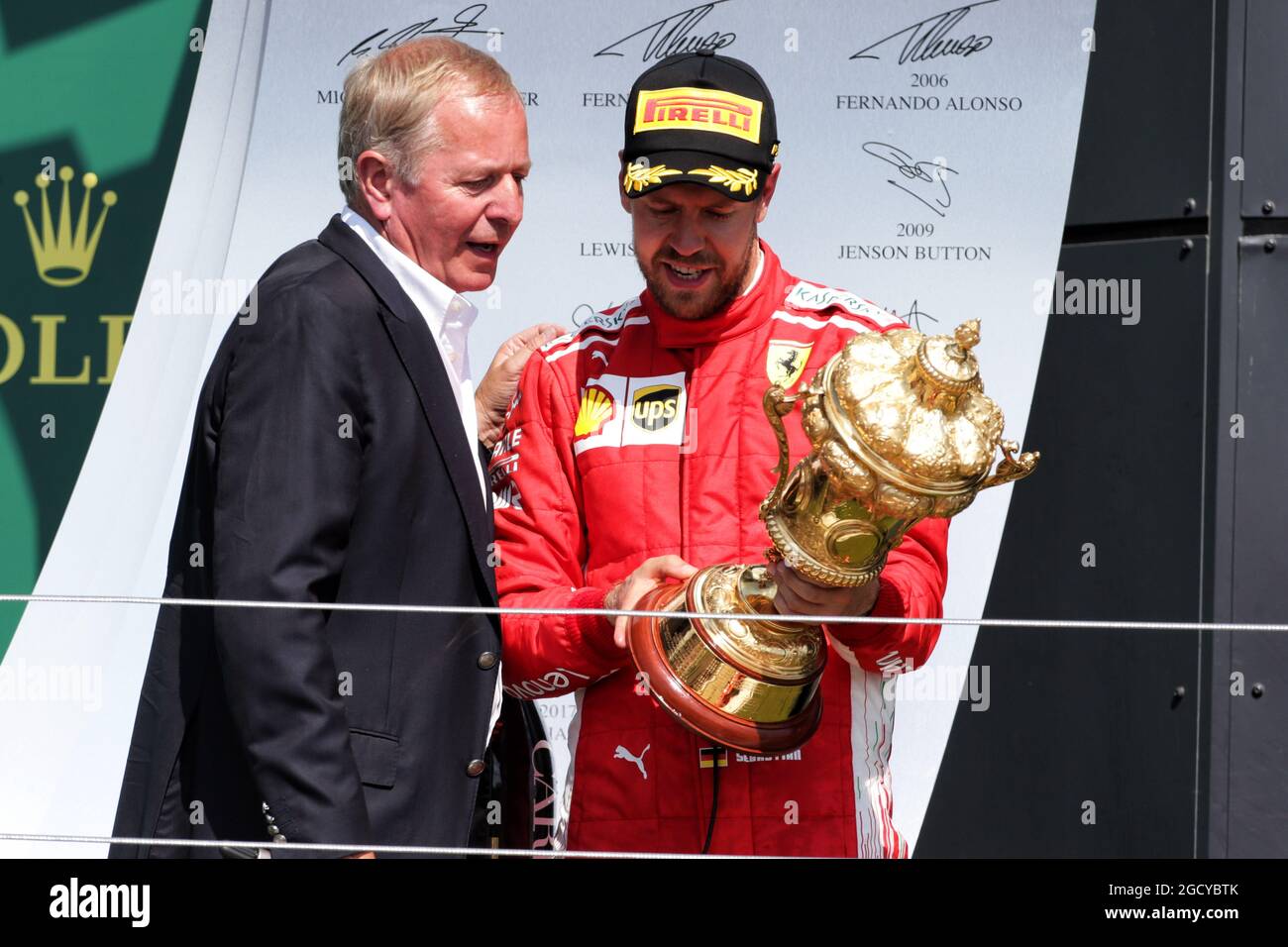 Ferrari on podium martin brundle hi-res stock photography and images ...