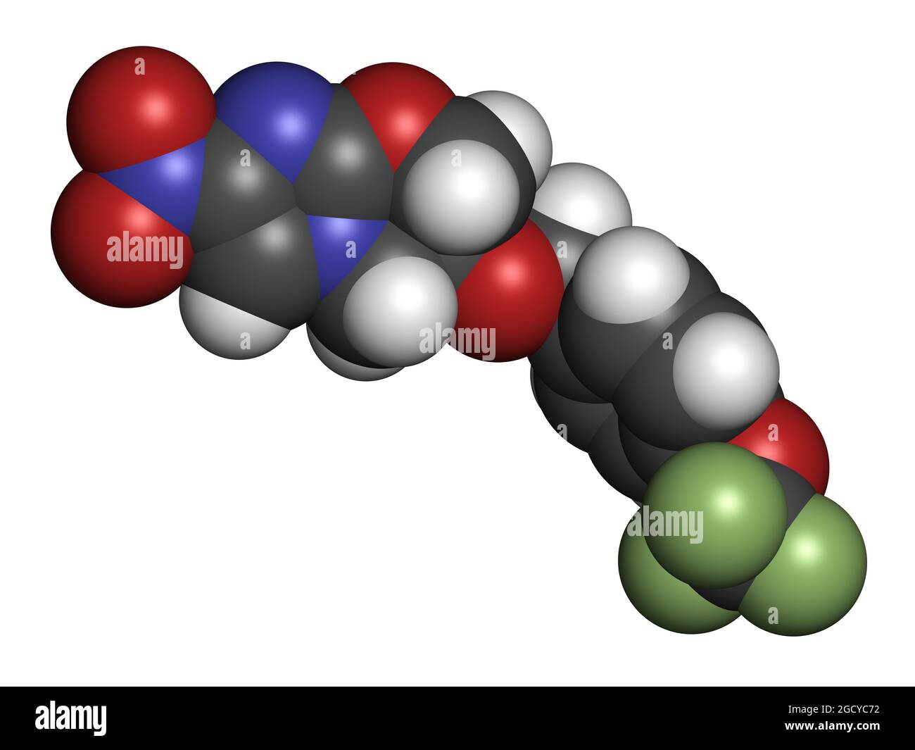 Pretomanid tuberculosis drug molecule. 3D rendering Stock Photo - Alamy
