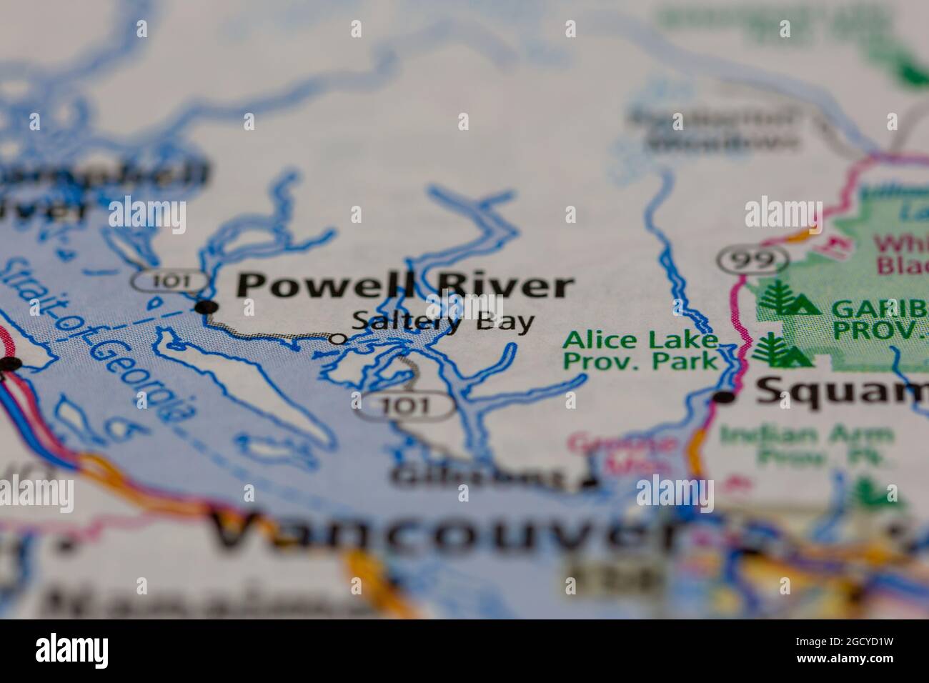 Map of saltery bay hi-res stock photography and images - Alamy