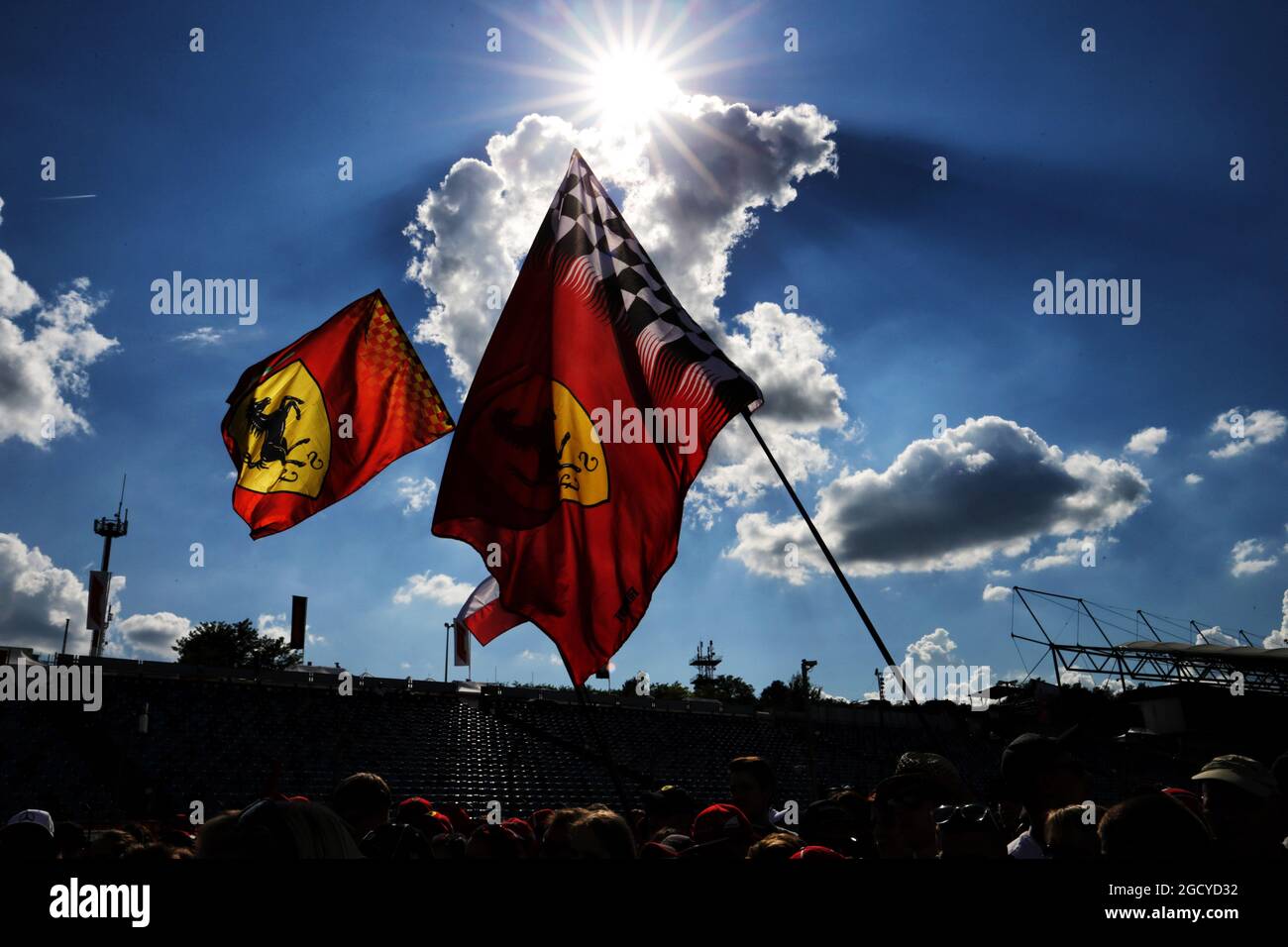 Ferrari flags fans in pits hi-res stock photography and images - Alamy