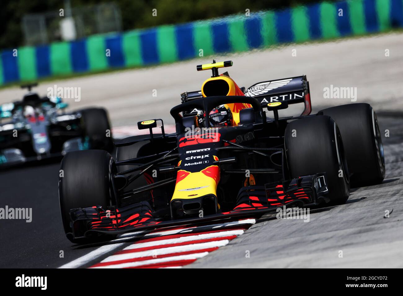 Max Verstappen (NLD) Red Bull Racing RB14. Hungarian Grand Prix, Friday ...