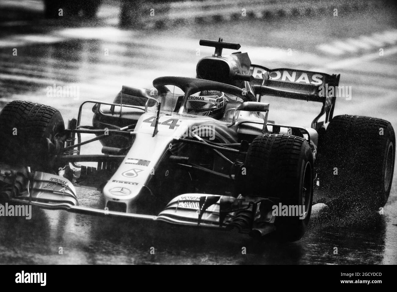 Mercedes amg f1 w09 of lewis hamilton Black and White Stock Photos ...