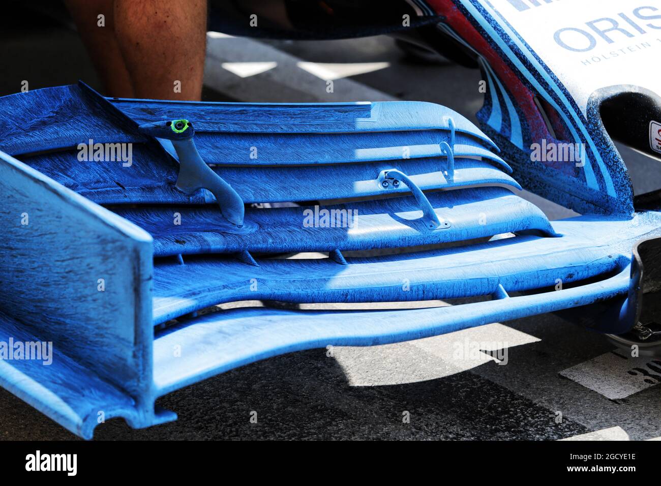 Williams FW41 front wing with flow-vis paint. Formula One Testing ...