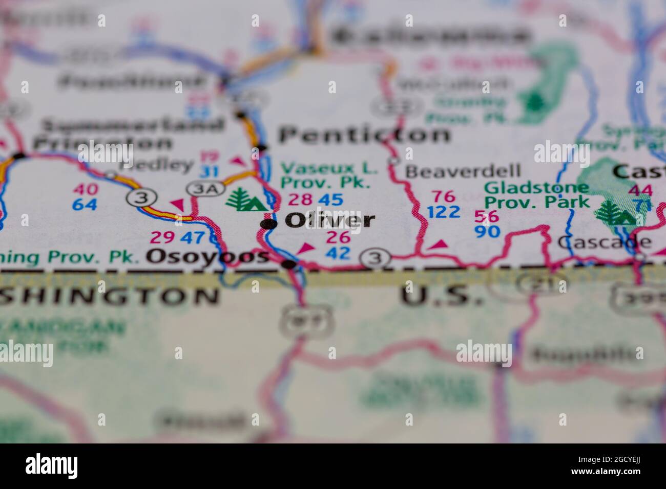 Oliver on a map hi-res stock photography and images - Alamy