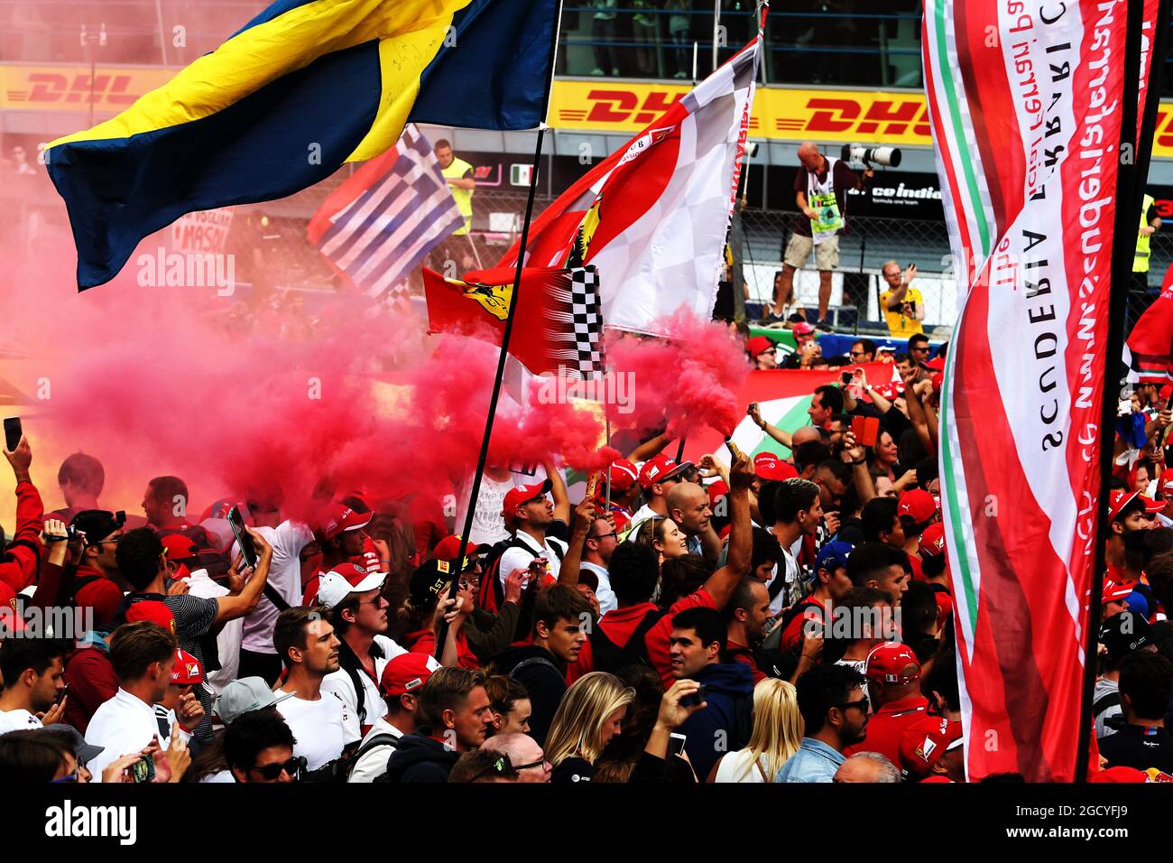Fans invade the circuit at the podium. Italian Grand Prix, Sunday 2nd ...