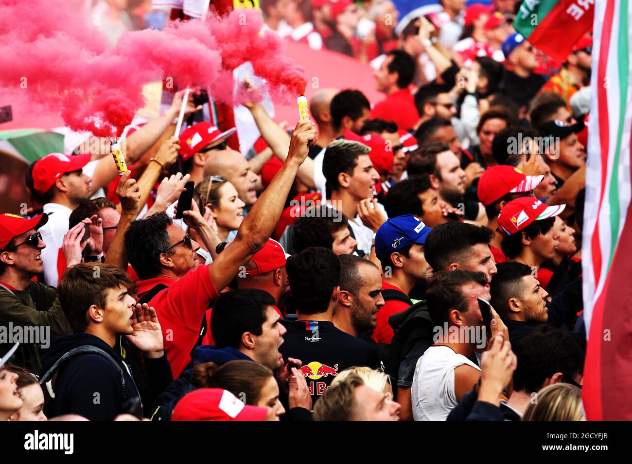 Fans invade the circuit at the podium. Italian Grand Prix, Sunday 2nd ...