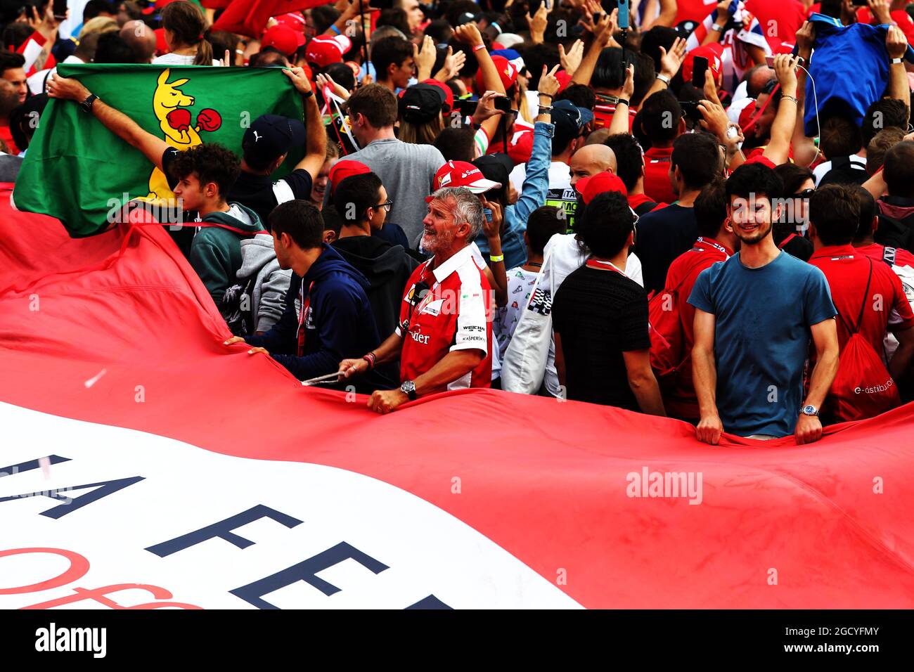 Ferrari fans in the crowd at monza hi-res stock photography and images ...