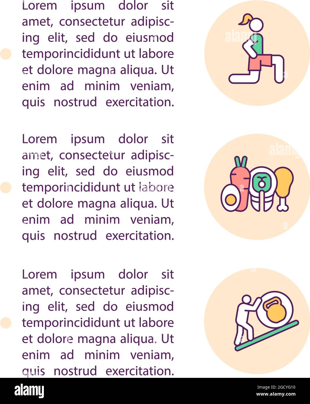 Going through midlife crisis concept line icons with text Stock Vector ...