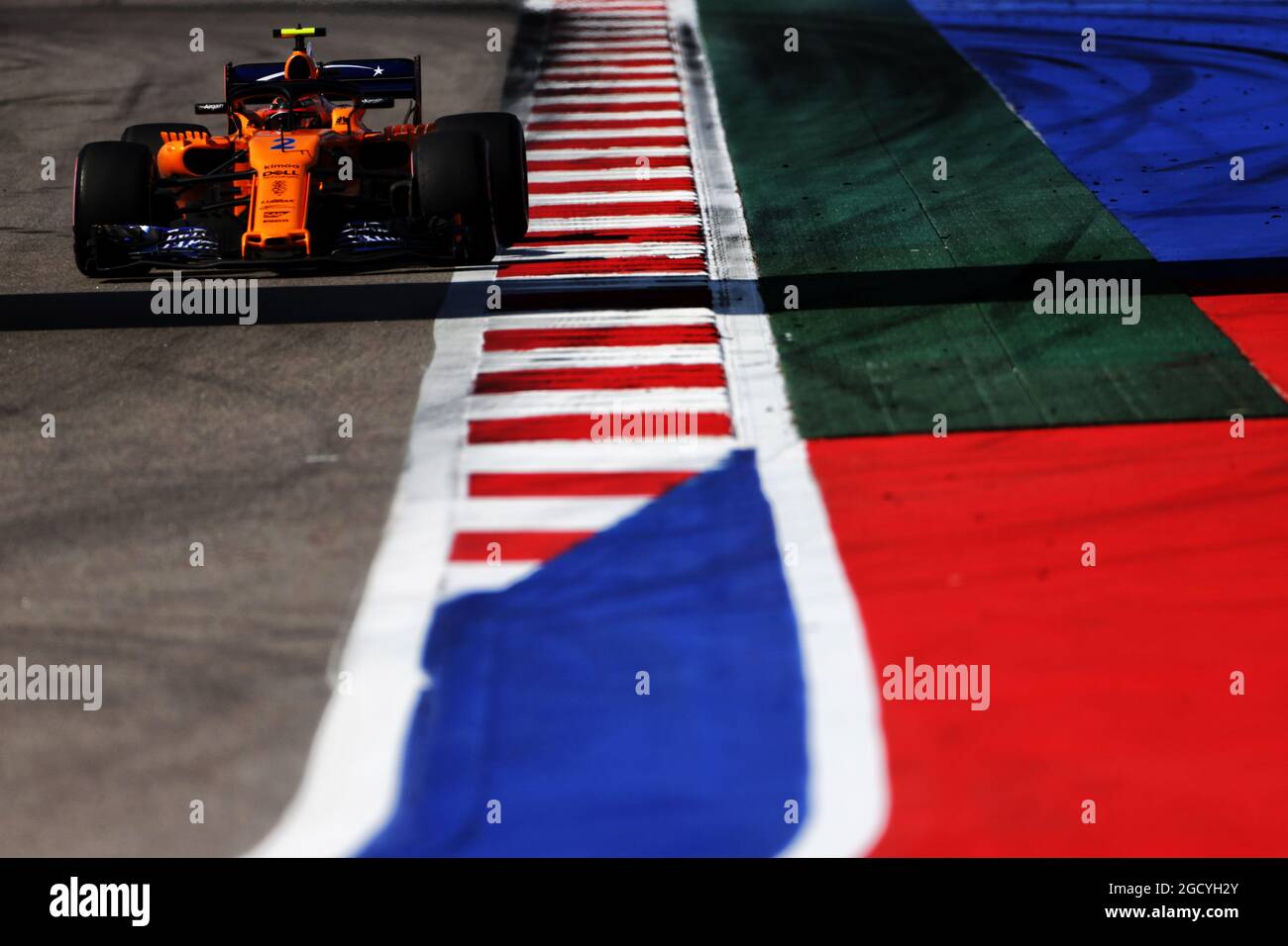 Stoffel Vandoorne (BEL) McLaren MCL33. Russian Grand Prix, Saturday 29th September 2018. Sochi ...