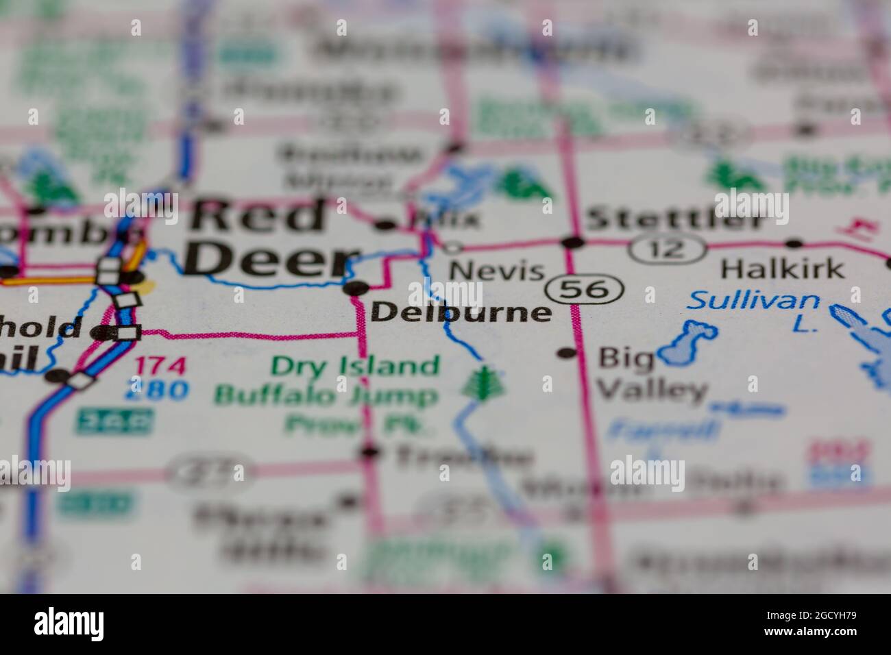 Map of delburne hi-res stock photography and images - Alamy