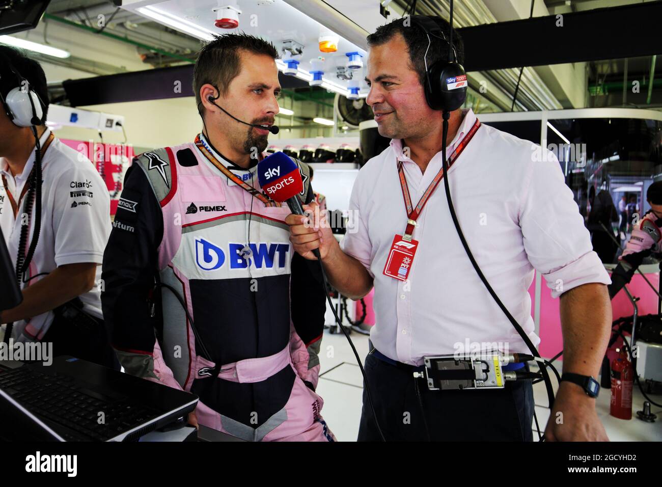 Force india f1 team senior race engineer ted kravitz hi-res stock ...