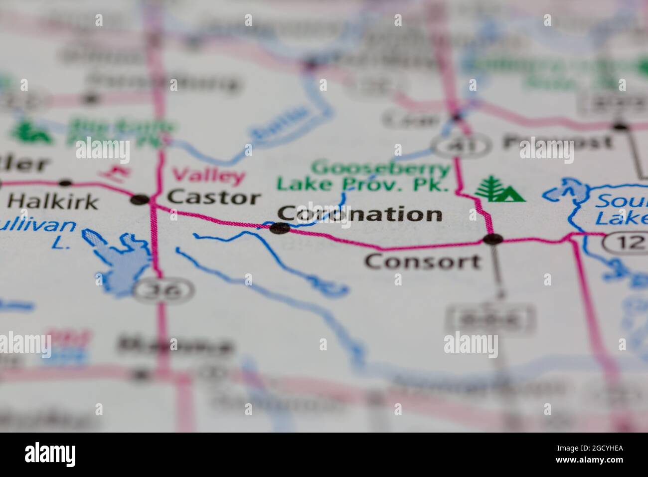 Map of coronation alberta hi-res stock photography and images - Alamy