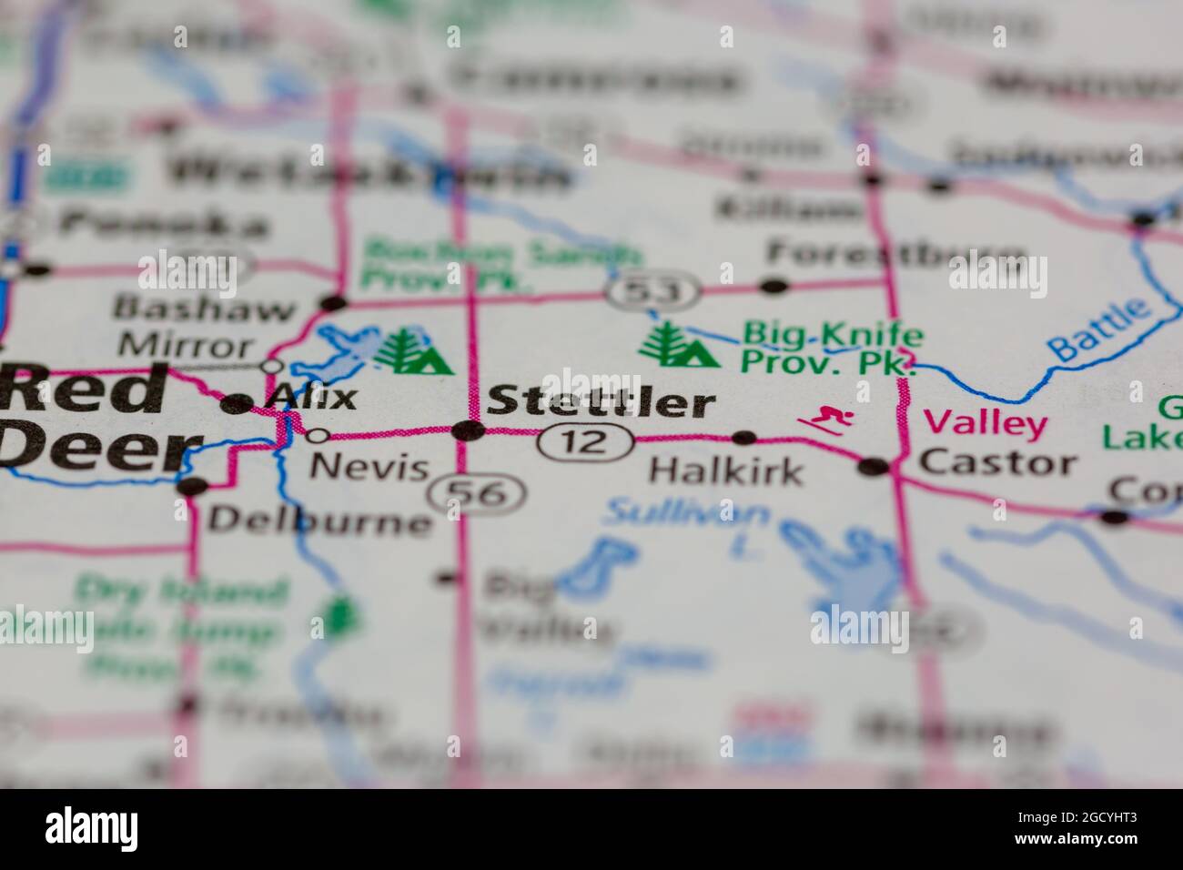 Stettler map hi-res stock photography and images - Alamy