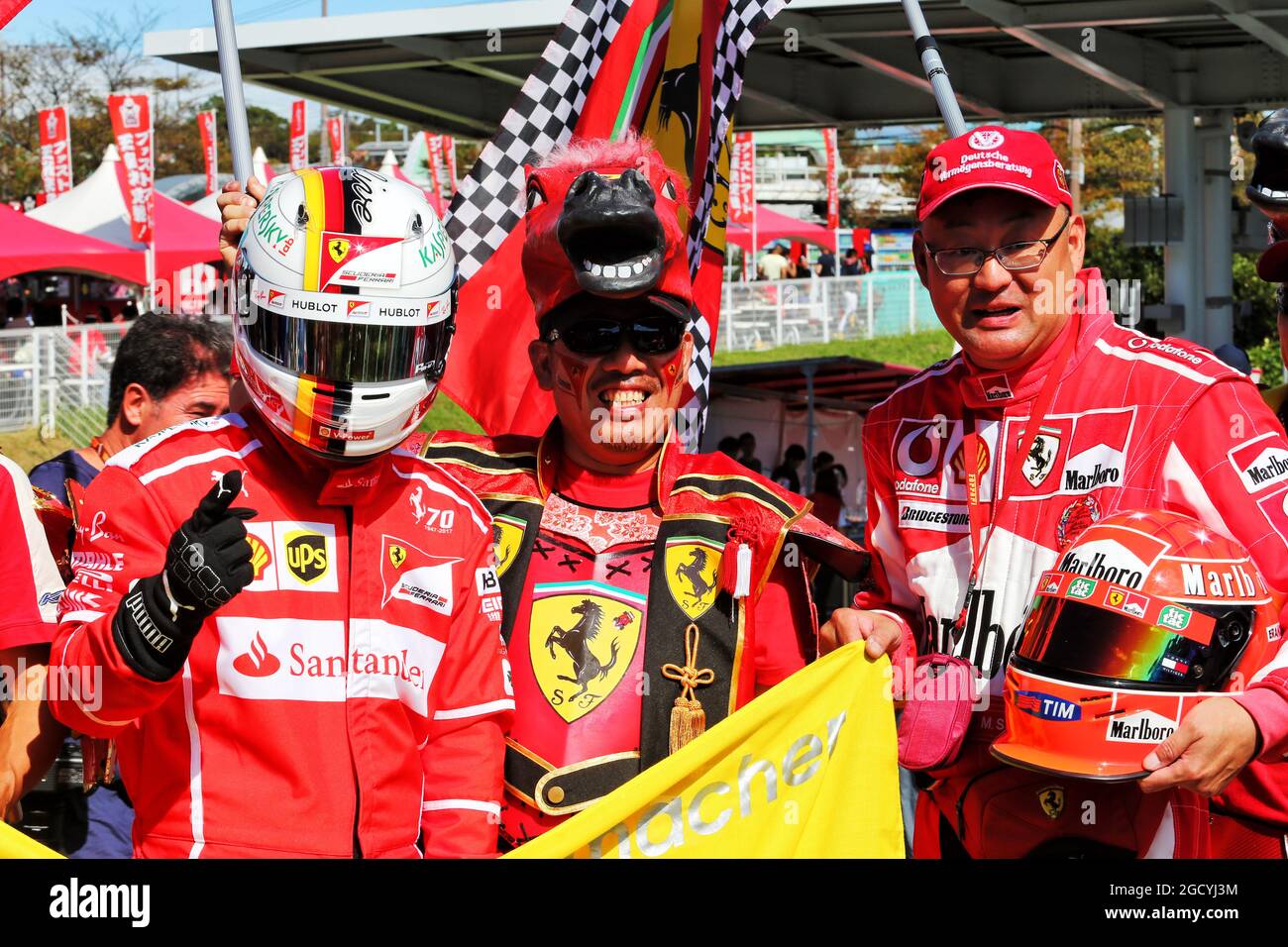 Ferrari fans. Japanese Grand Prix, Sunday 7th October 2018. Suzuka ...