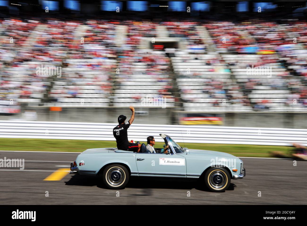Mercedes amg f1 on drivers parade hi-res stock photography and images ...