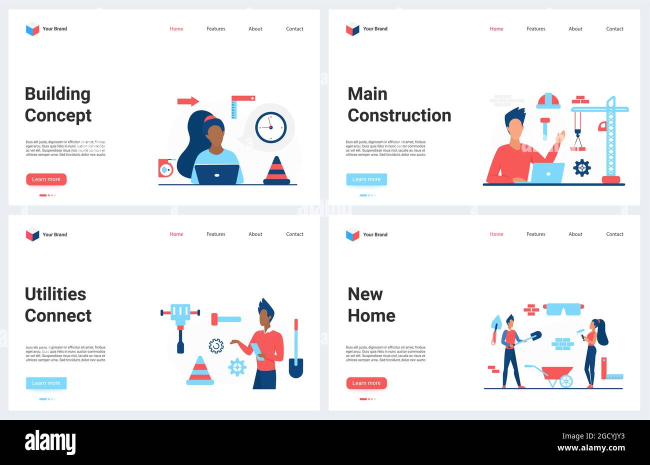 Construction cartoon illustration hi-res stock photography and images ...