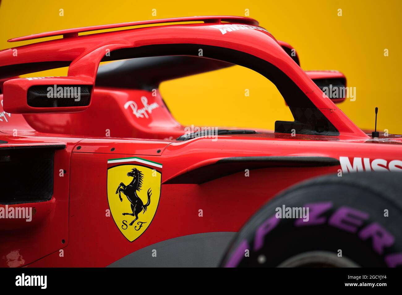 Ferrari SF71H Halo cockpit cover. United States Grand Prix, Saturday ...