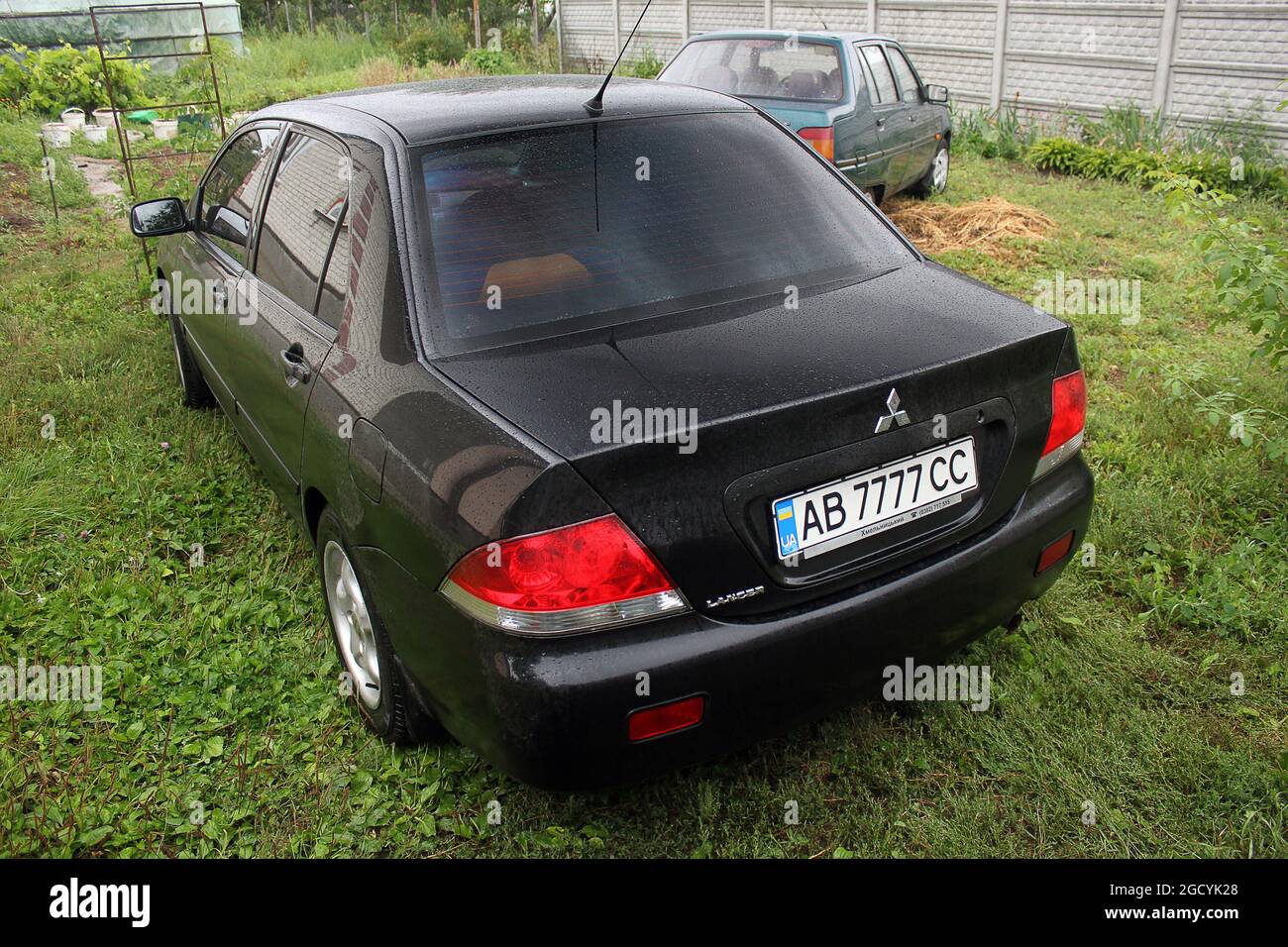 Chernihiv, Ukraine - August 25, 2017: Black Mitsubishi Lancer 9 ...