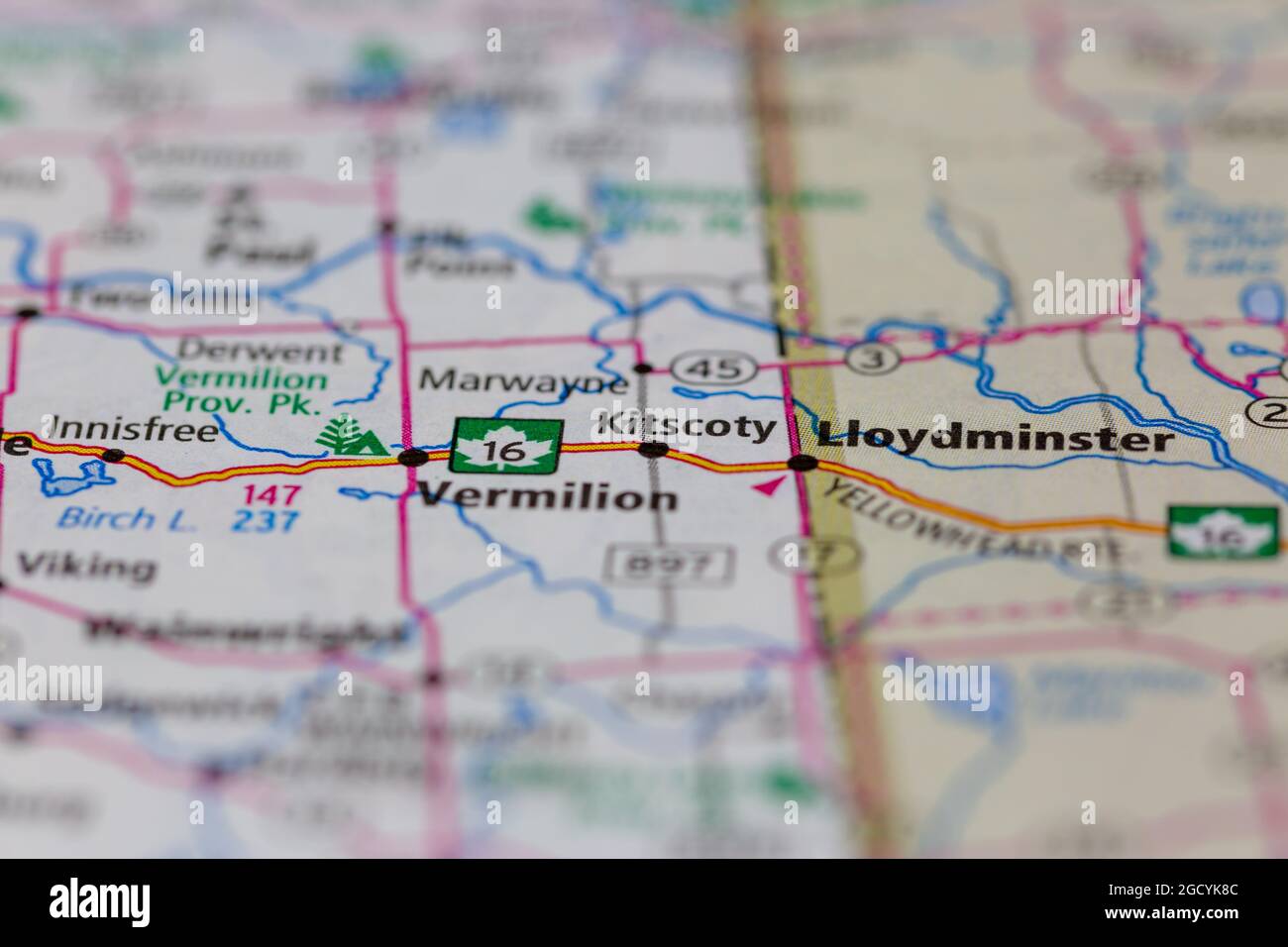 Kitscoty alberta on a map hi-res stock photography and images - Alamy