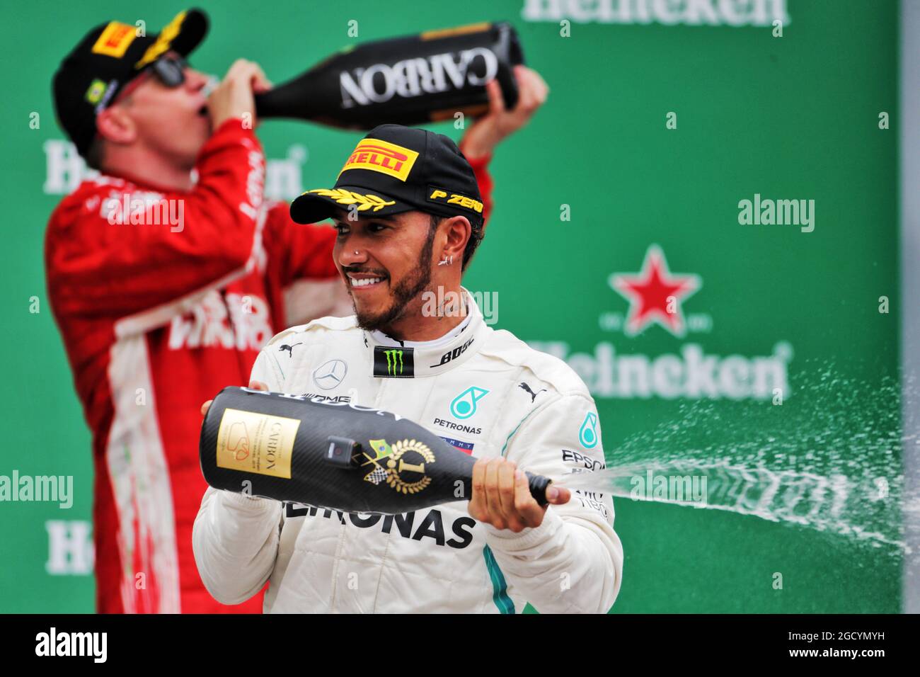 Lewis hamilton interlagos podium hi-res stock photography and images ...