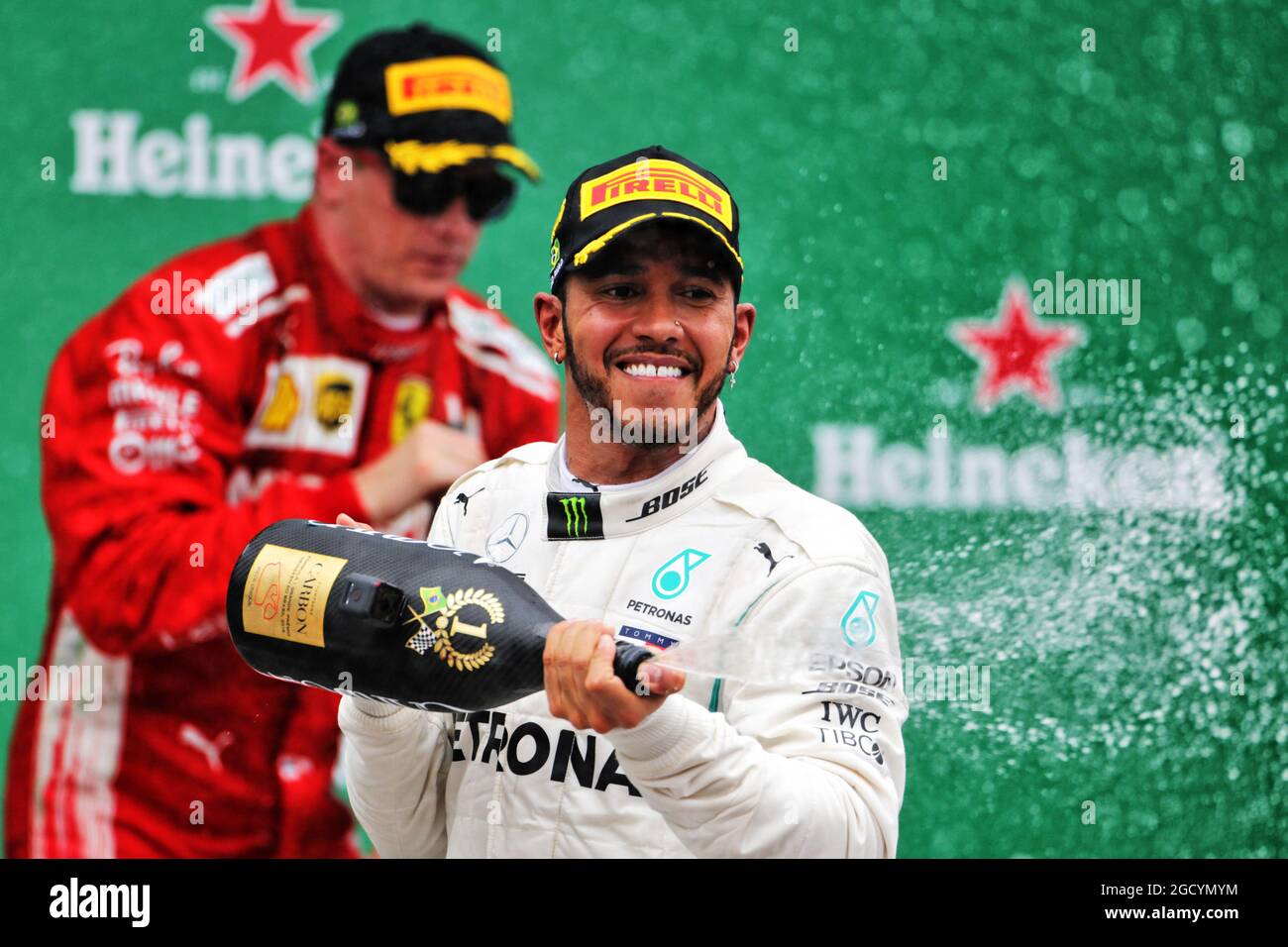 Lewis hamilton interlagos podium hi-res stock photography and images ...