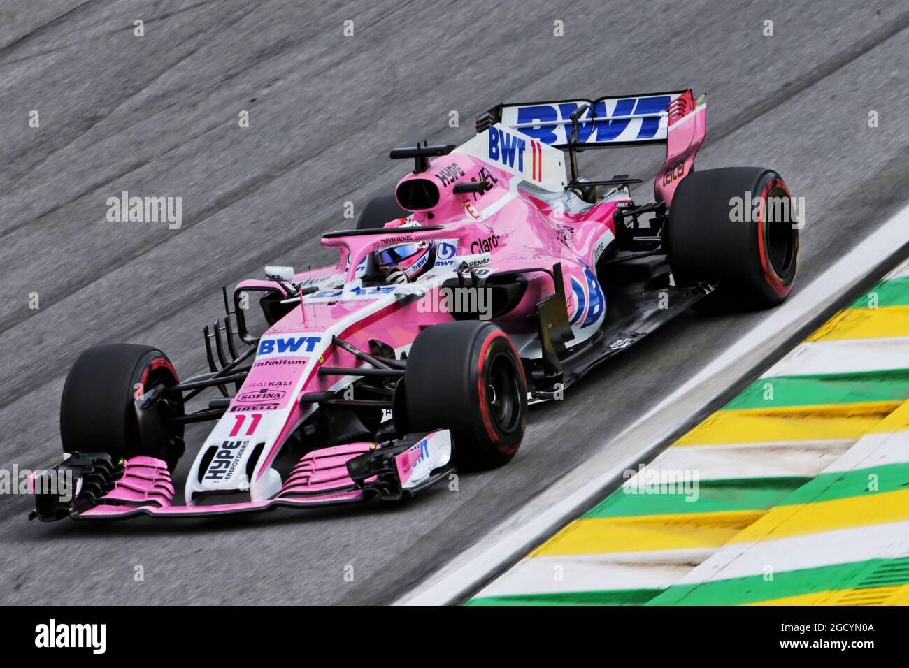 Sergio Perez (MEX) Racing Point Force India F1 VJM11. Brazilian Grand ...