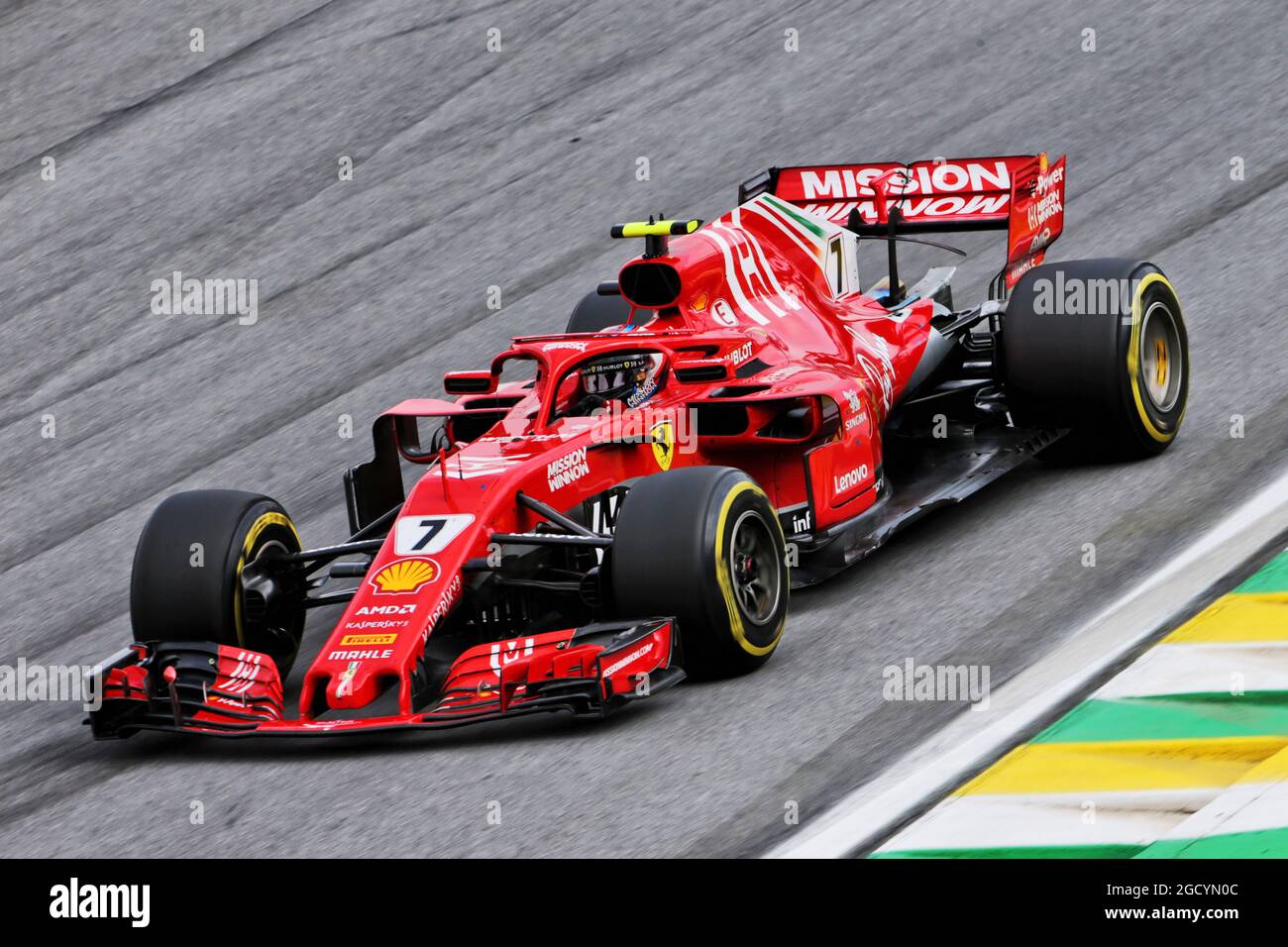 Kimi Raikkonen (FIN) Ferrari SF71H. Brazilian Grand Prix, Sunday 11th ...