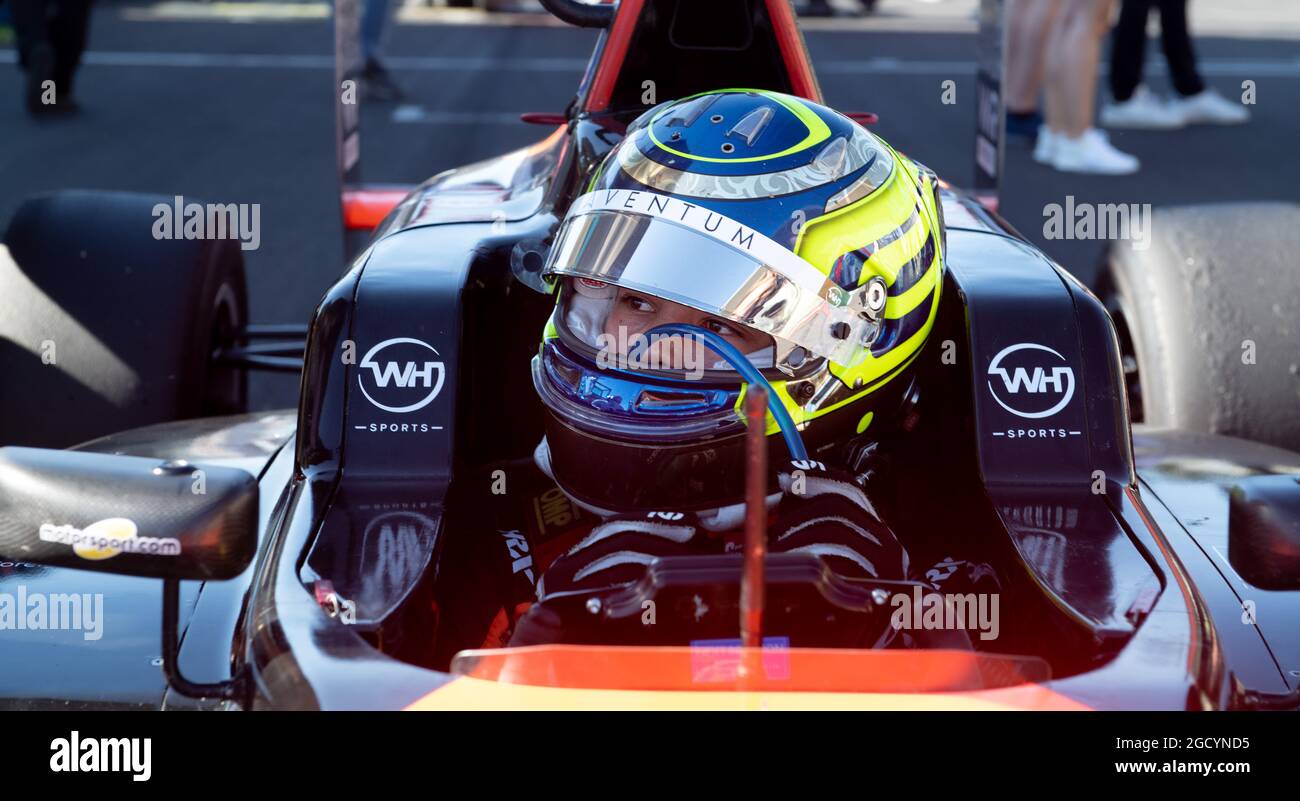 Vallelunga June 27 2021, Aci racing weekend. Racing car driver close up ...