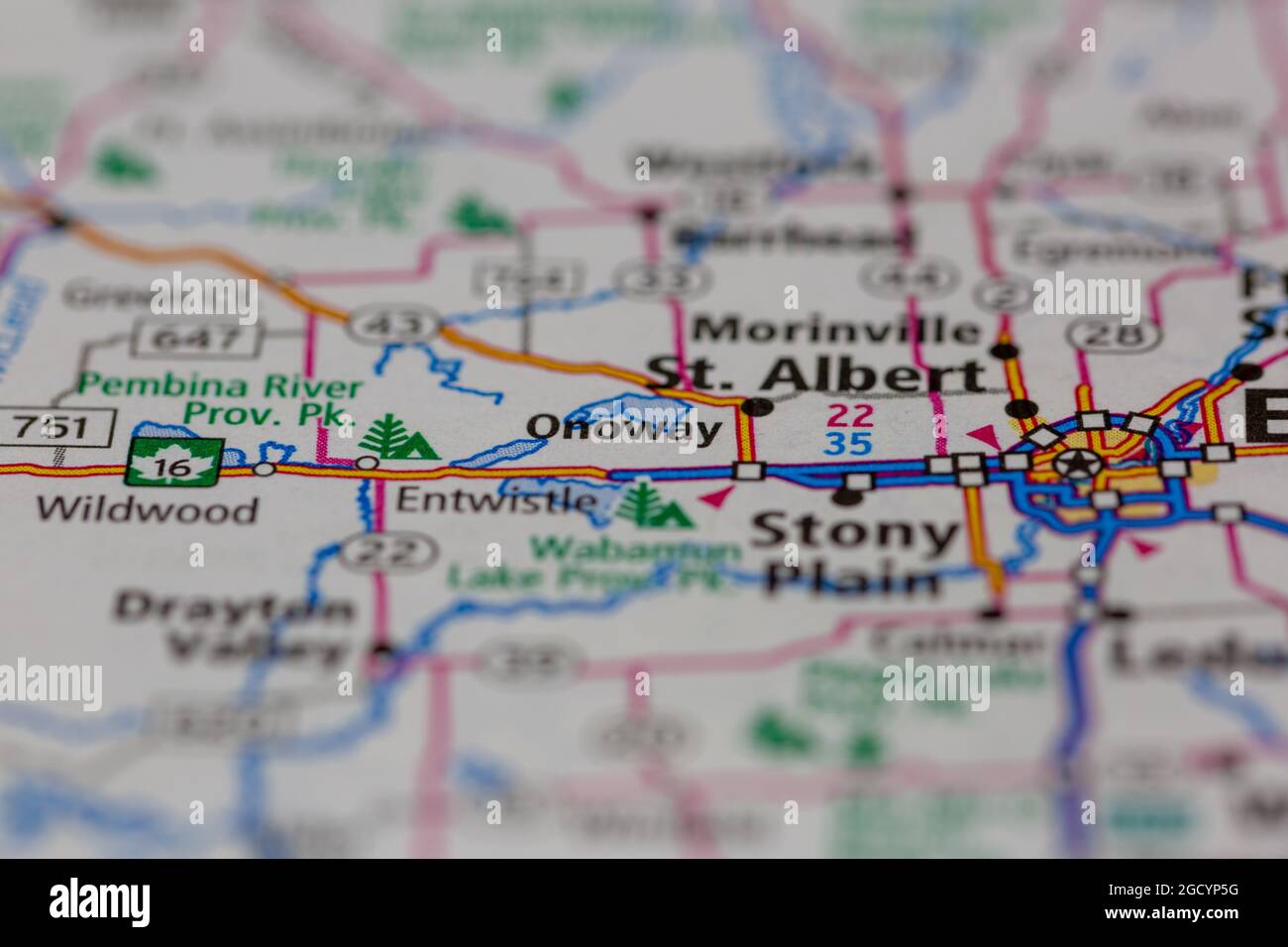 Onoway alberta canada map hi-res stock photography and images - Alamy