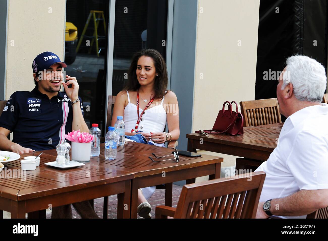 Lance Stroll (CDN) Racing Point Force India F1 Team with father ...
