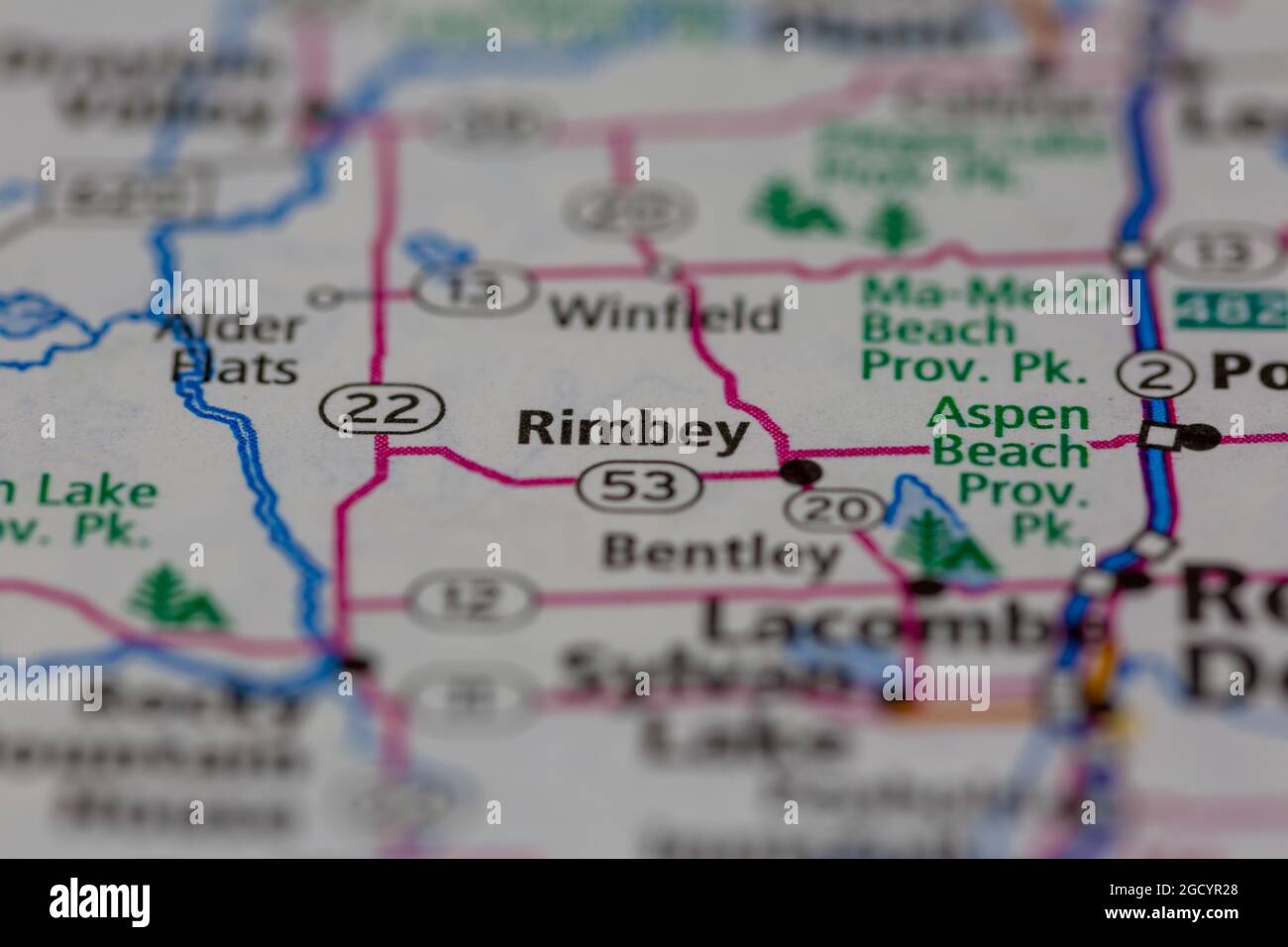 Map of rimbey hi-res stock photography and images - Alamy