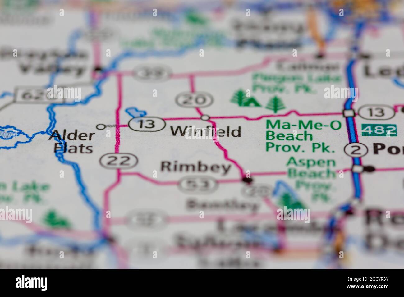Map of winfield alberta hi-res stock photography and images - Alamy