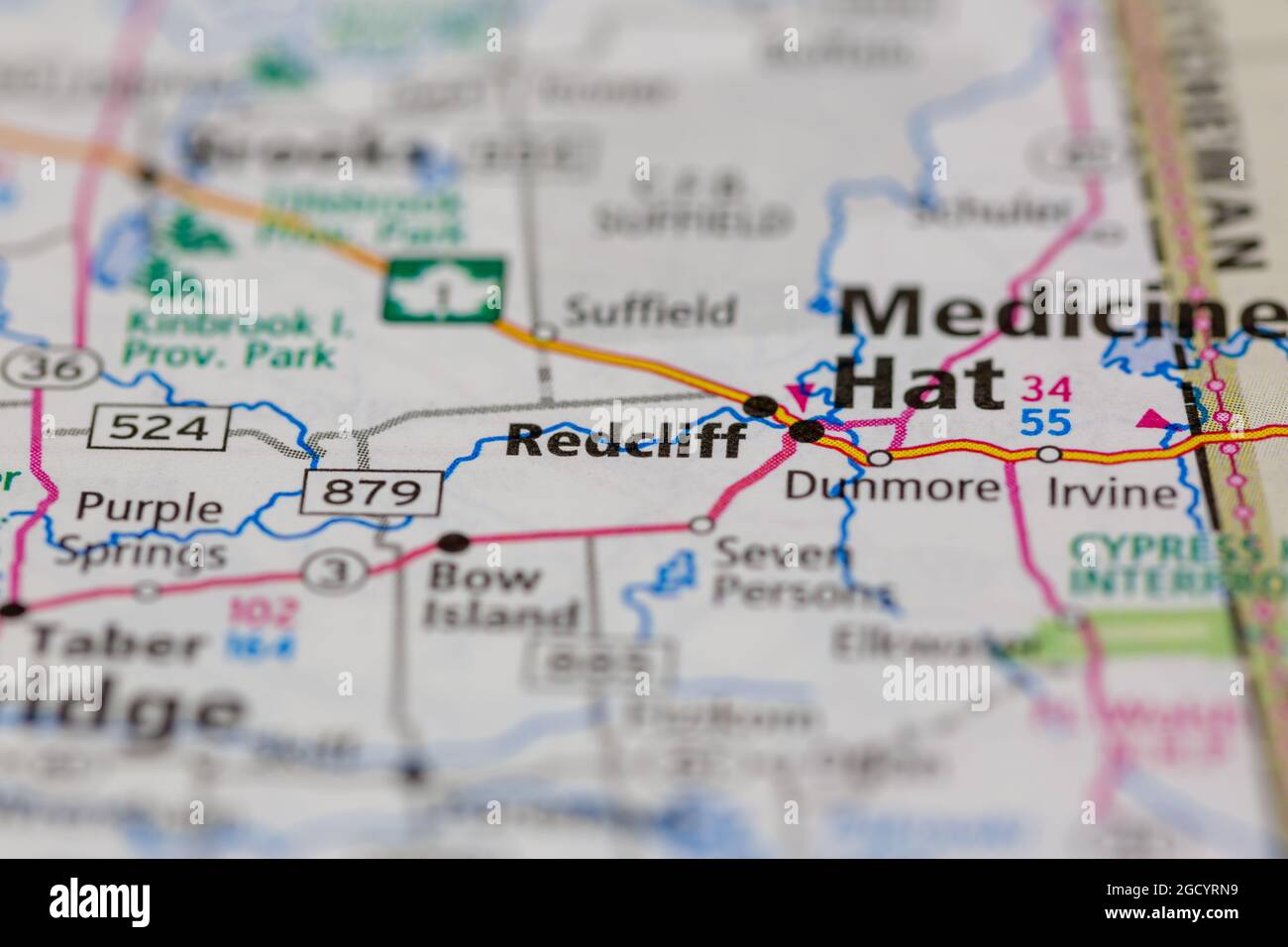 Map of redcliff hi-res stock photography and images - Alamy