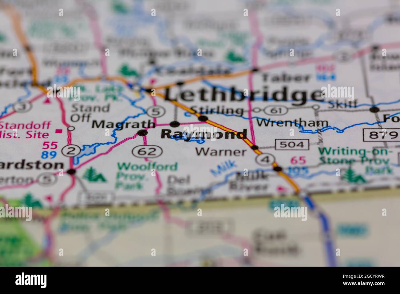 Raymond alberta map hi-res stock photography and images - Alamy