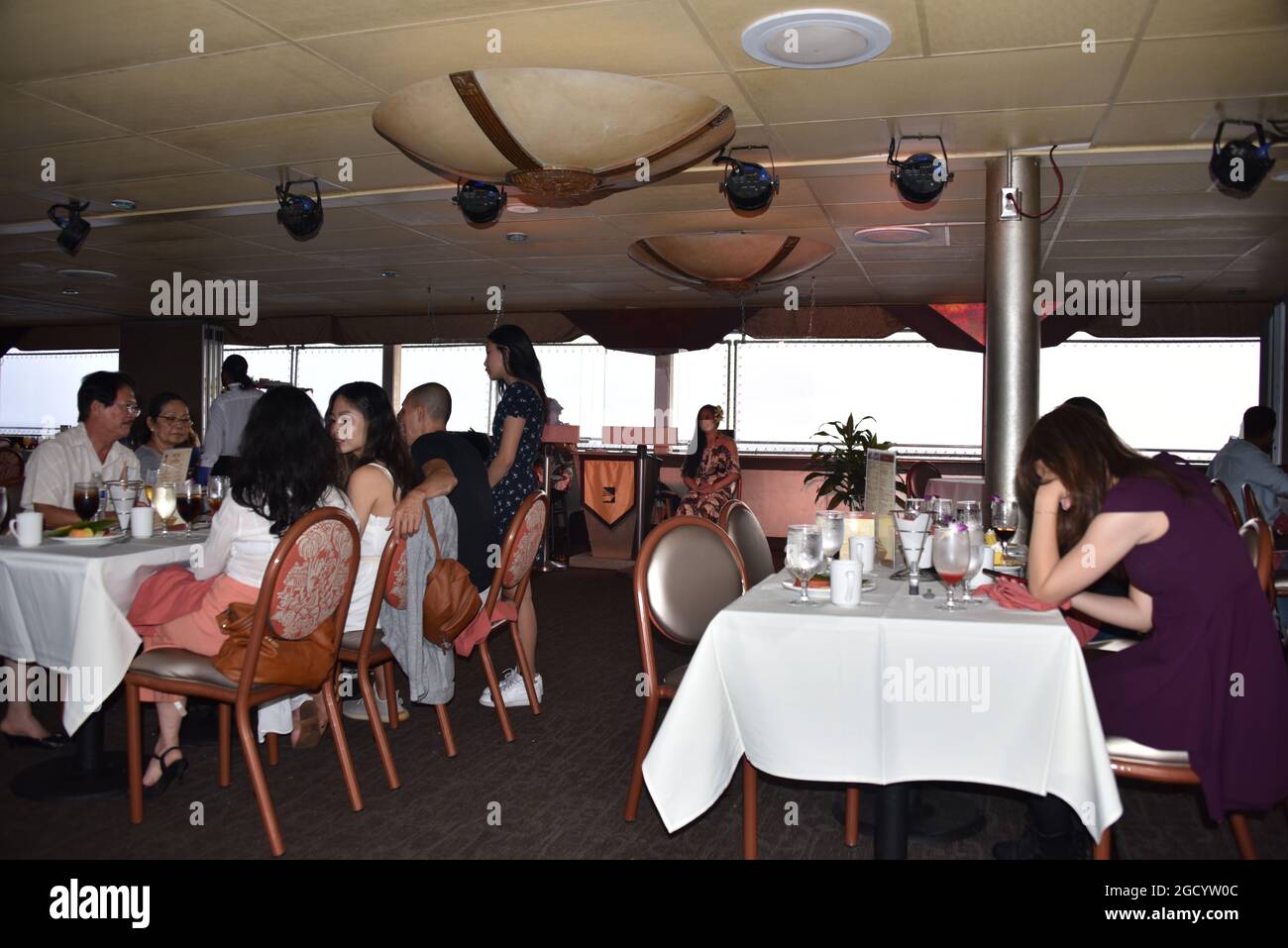 Oahu, HI. U.S.A. 6/7/2021. Star of Honolulu. Sunset dinner cruise. Fine ...