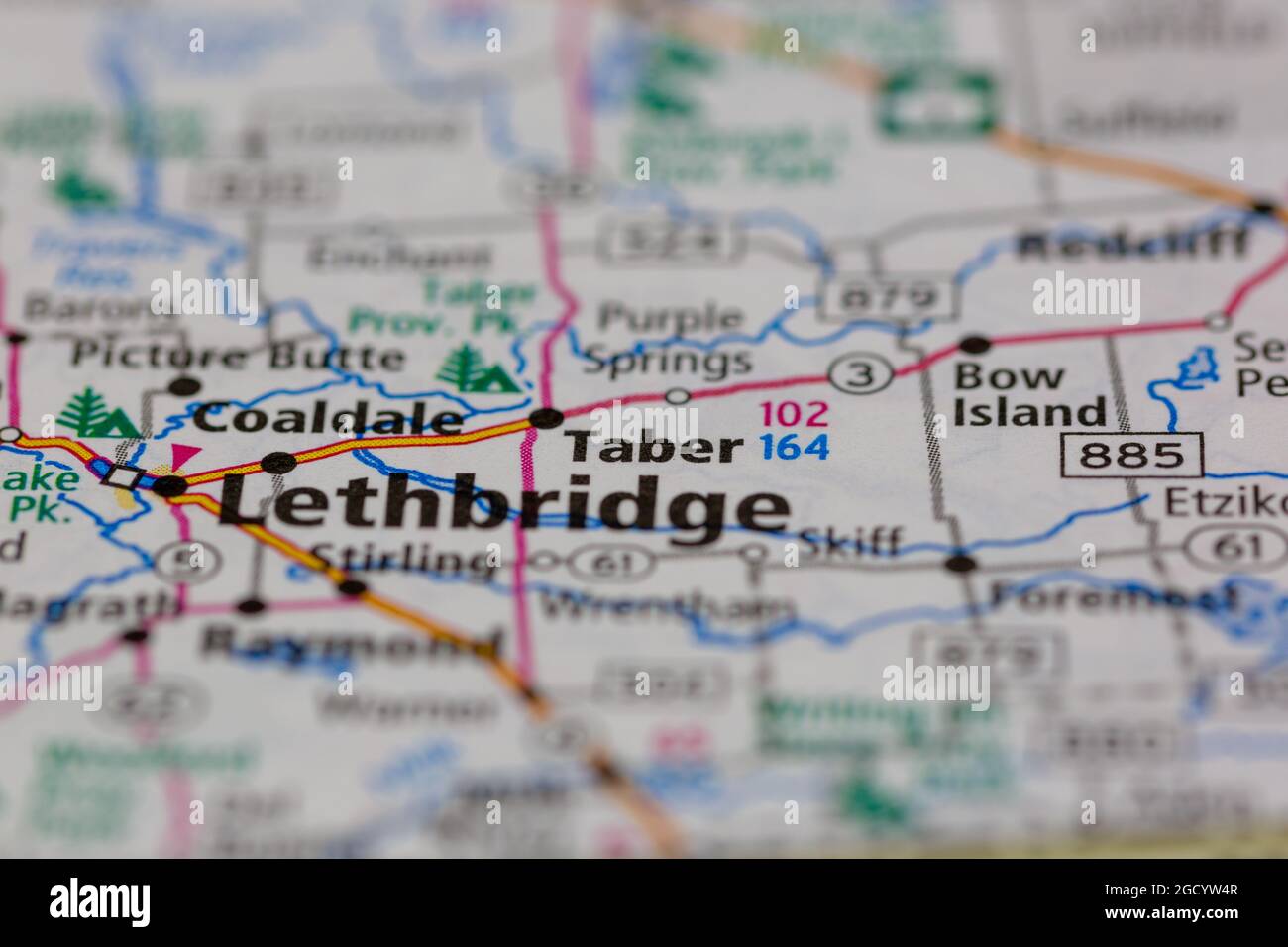 Map of taber hi-res stock photography and images - Alamy