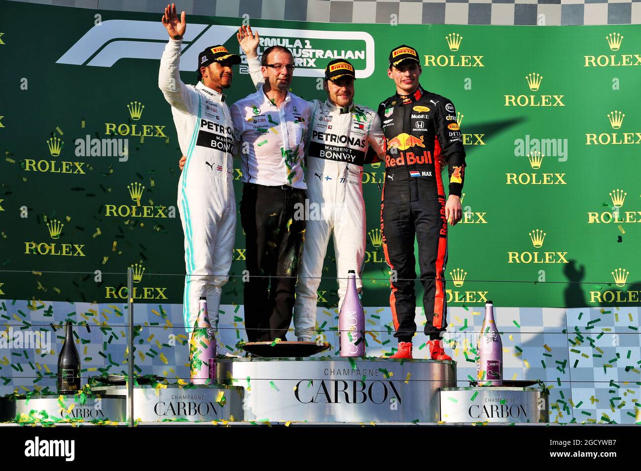 Lewis hamilton max verstappen 2019 hi-res stock photography and images ...