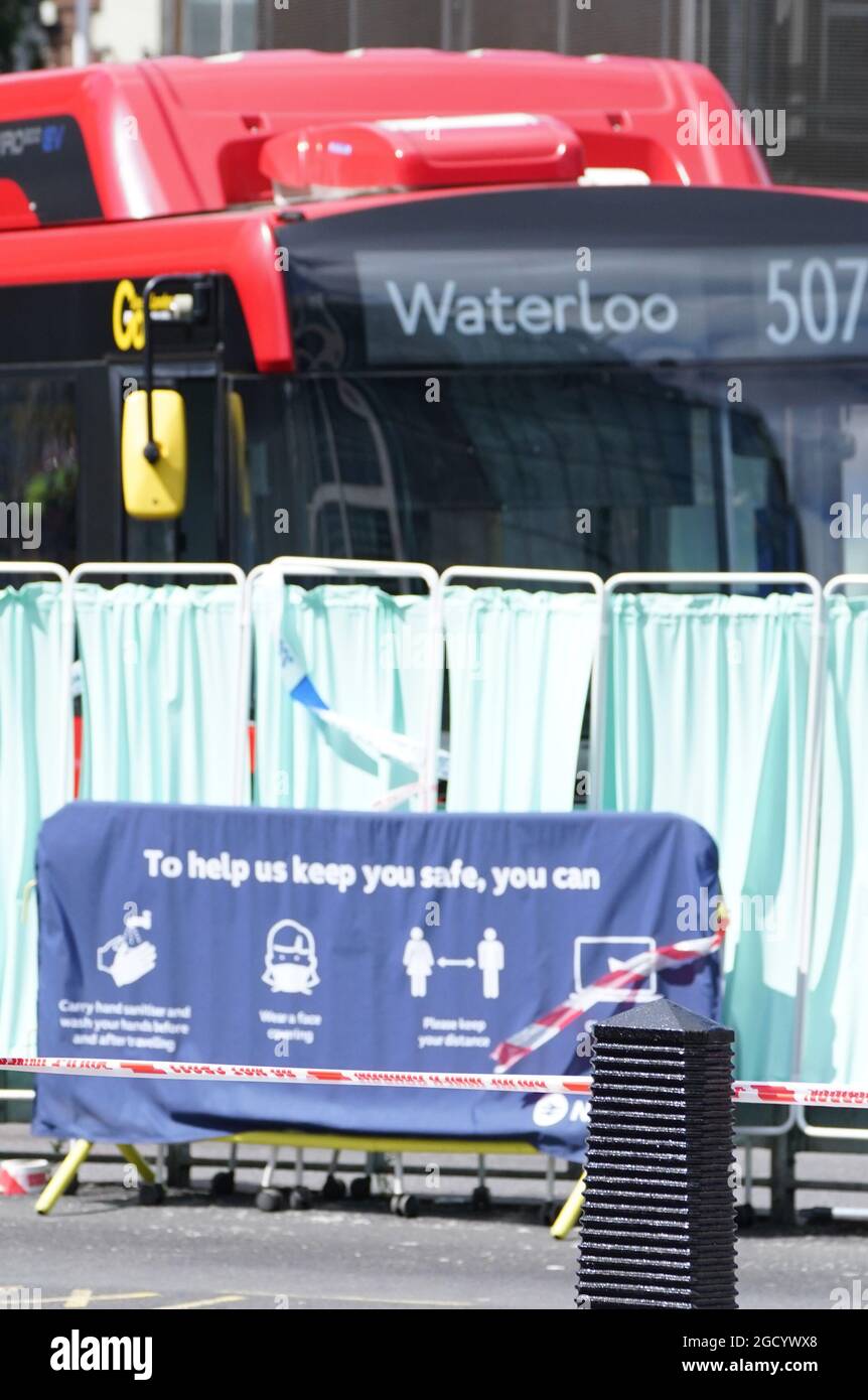 The scene at Victoria bus station, central London, after a crash ...