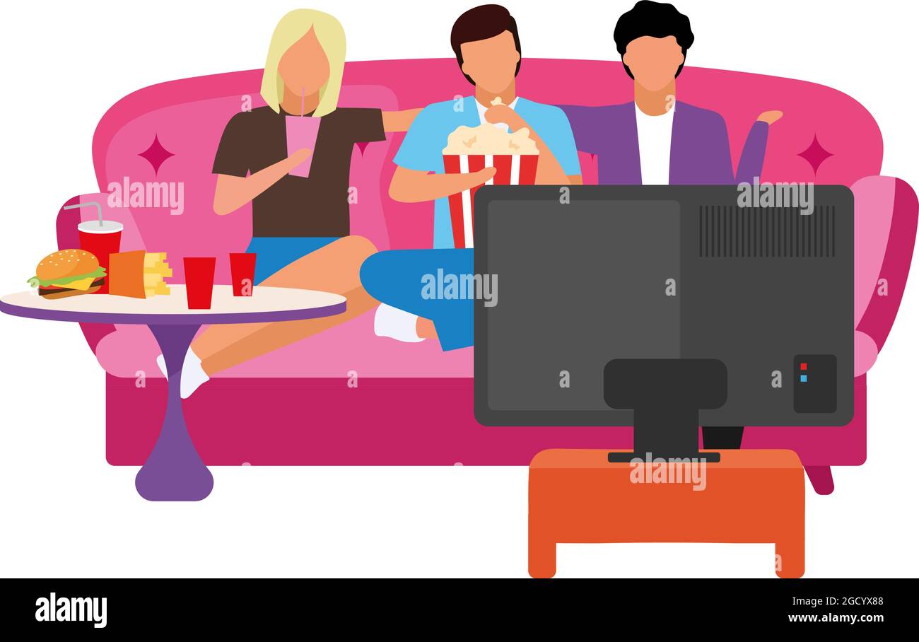 Television friend Stock Vector Images - Alamy