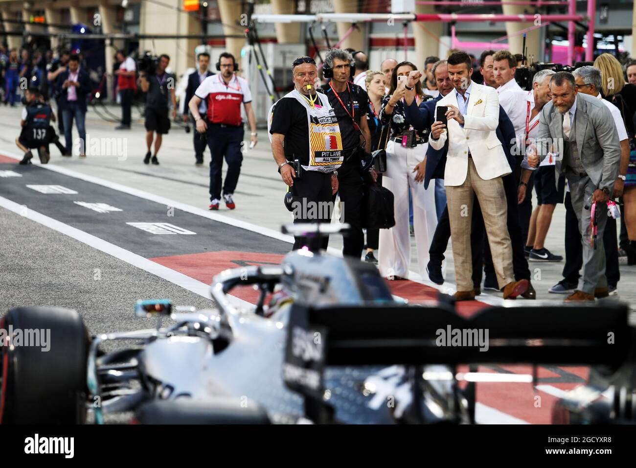 Mercedes amg f1 w10 passed david beckham hi-res stock photography and ...