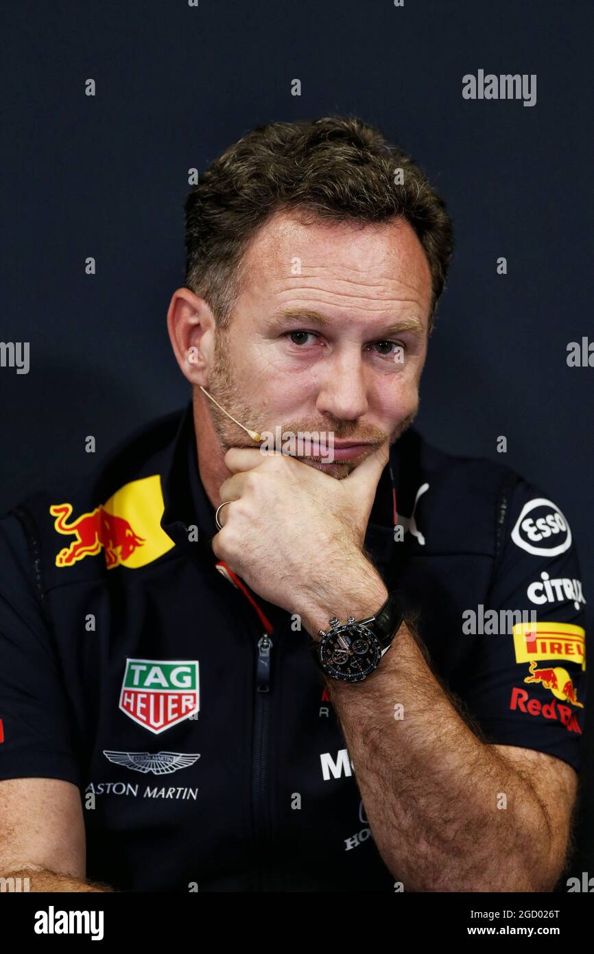 Christian Horner (GBR) Red Bull Racing Team Principal in the FIA Press Conference. Monaco Grand ...