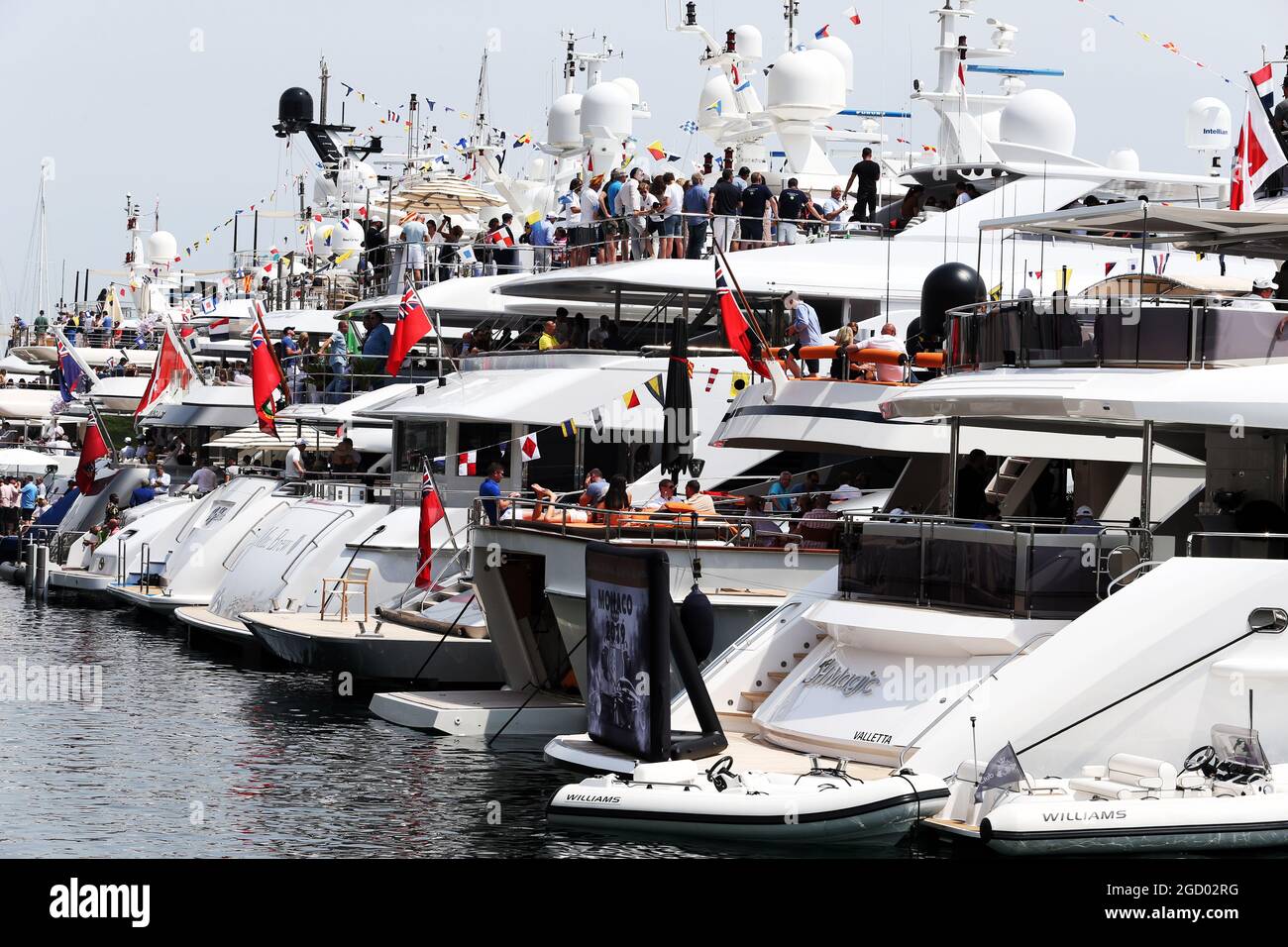 Boats in the scenic Monaco Harbour. Monaco Grand Prix, Saturday 25th ...