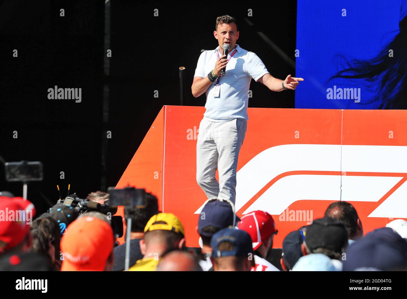 F1 digital presenter on fanzone stage hi-res stock photography and ...