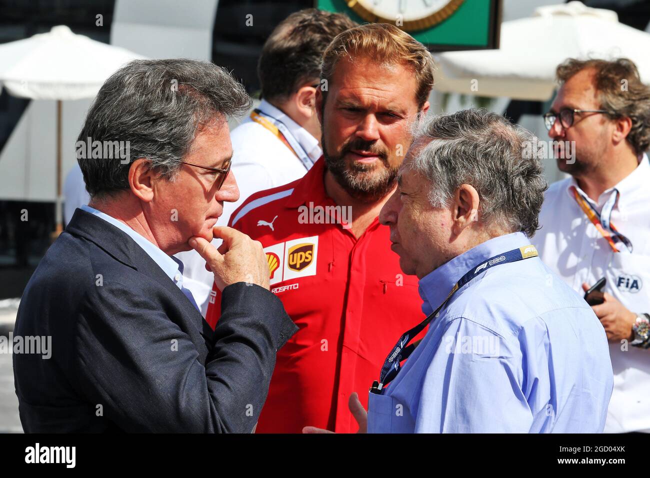(L to R): Louis Camilleri (ITA) Ferrari Chief Executive Officer with ...